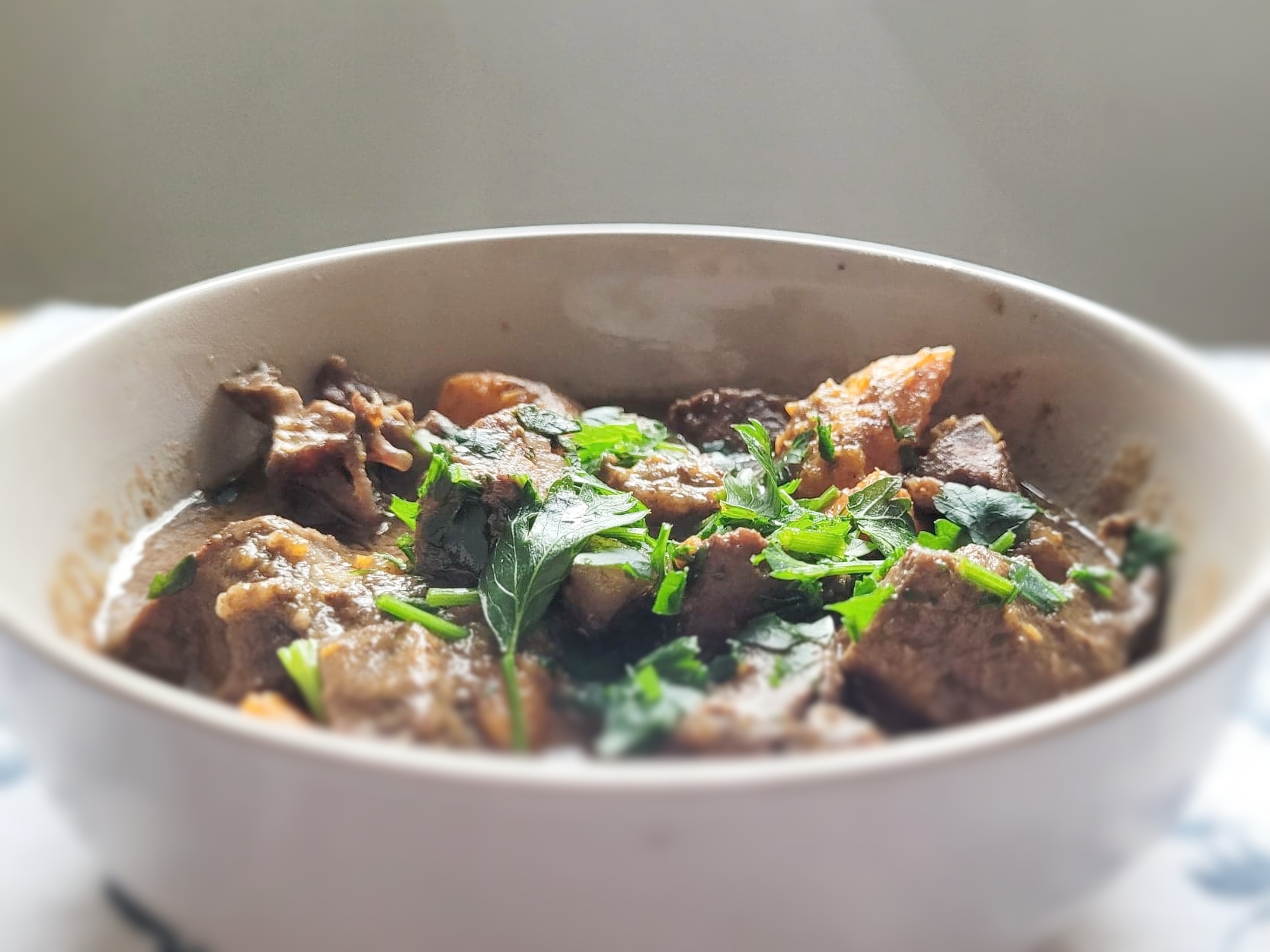 Slow-Cooked Beef Heart Stew in the Instant Pot - Out by the door